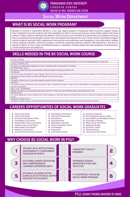 BS Social Work Program Leaflet | PDF