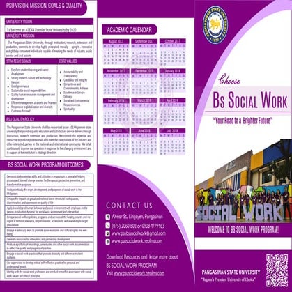 BS Social Work Program Leaflet | PDF