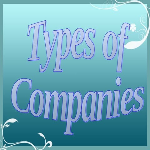 Types of Companies | PPT