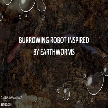 BURROWING ROBOT INSPIRED BY EARTHWORMS | PDF