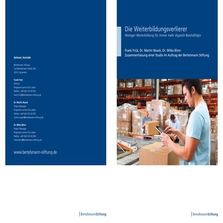 Studie: Weiterbildung atypisch Beschäftigter - Zusammenfassung | PPT