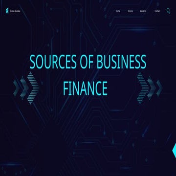 Sources of business finance | PPTX