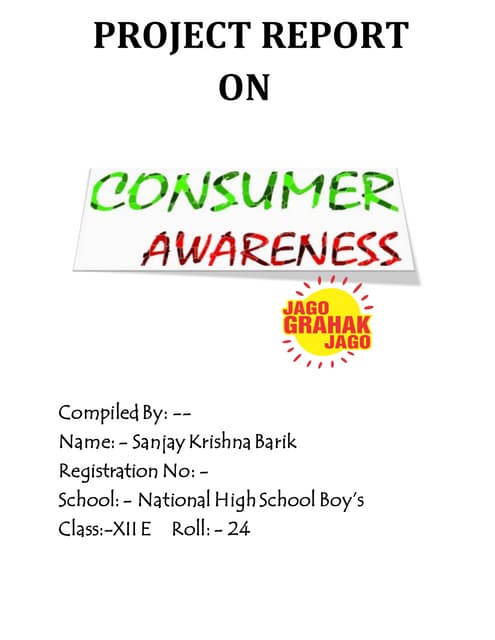 economics project consumer awareness | DOCX