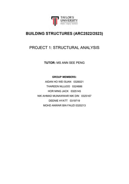 Building Structure - Structural Analysis of a bungalow | PDF | Civil Engineering Industry ...