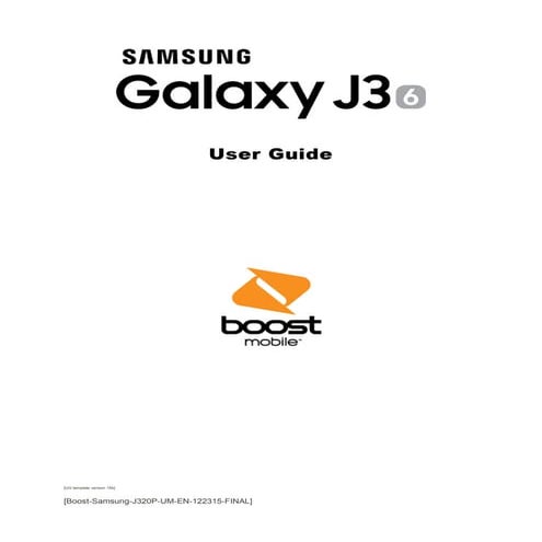 Samsung Galaxy J3 Manual / User Guide | PDF