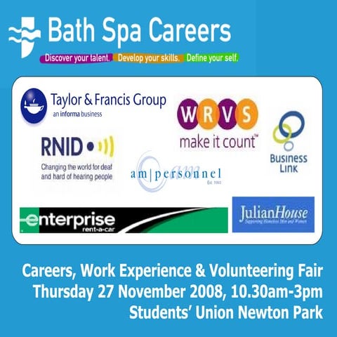 Bath Spa University Careers Fair 2008 | PPT