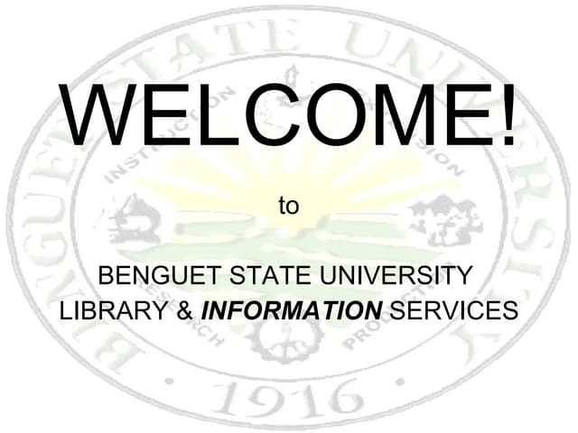 Library orientation power point | PPT