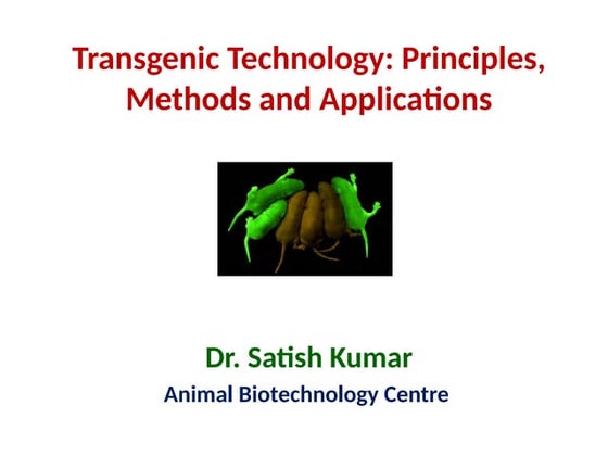 MICROINJECTION GENE TRANSFER METHOD | PPTX