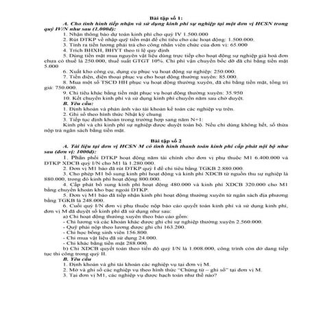 BT kế toán hành chính sự nghiệp | PDF