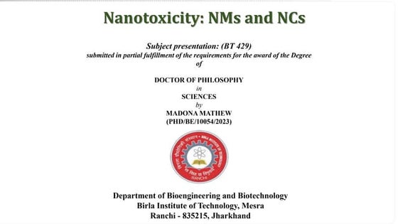 Nano toxicity | PPTX