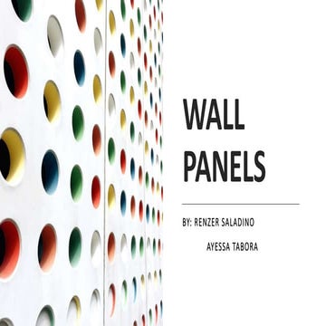 BUILDING TECHNOLOGY - Wall Panel Systems | PPTX
