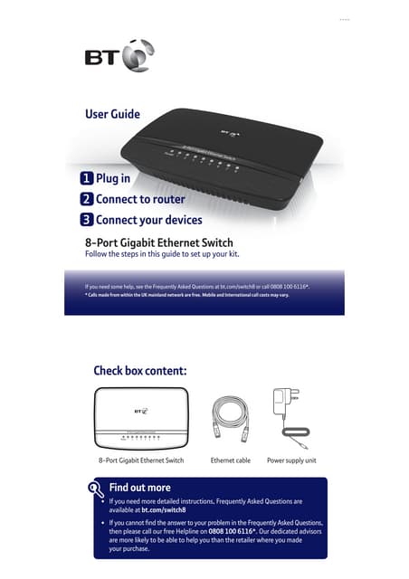 BT Broadband Extender Flex 1000 Kit User Guide | PDF | Computer ...