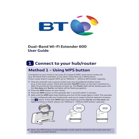 BT Broadband Extender 600 Kit User Guide
