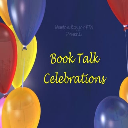 Book Talk Celebrations Presentation | PPT