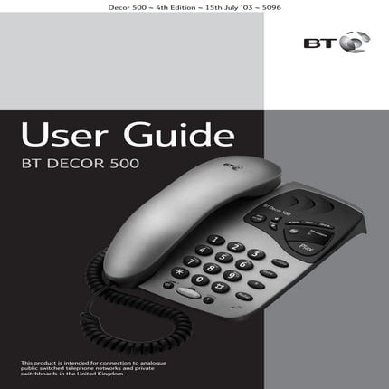 BT Response 75 User Guide from Telephones Online www.telephonesonline.co.uk