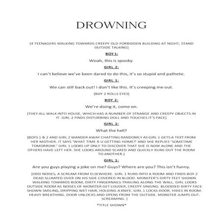 Drowning script | DOCX