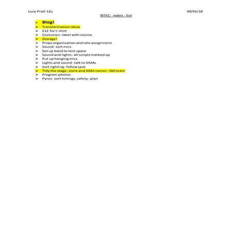 Btec notes-list | DOCX