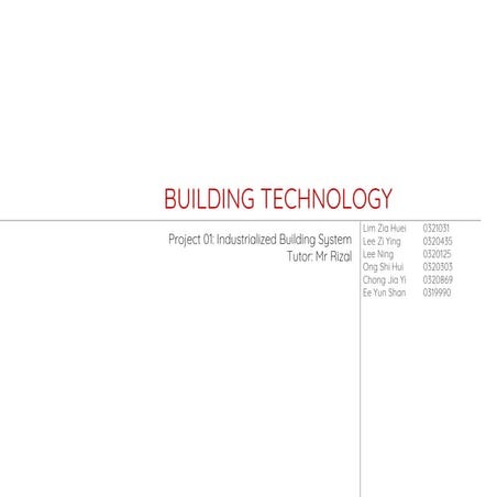 Building Technology I | PPT