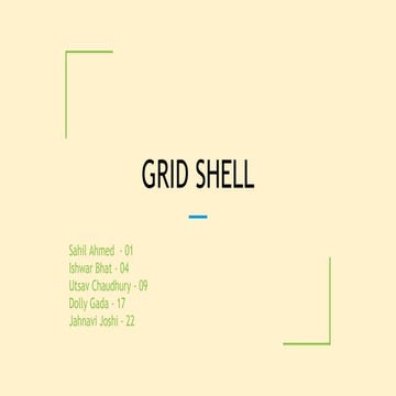 Building Construciton techniques - Grid shells | PDF