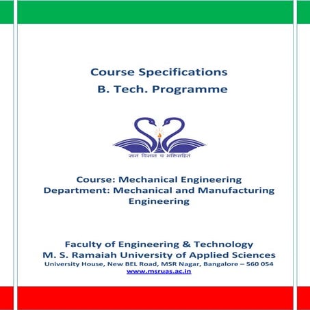 B. Tech. Course Specification ME | PDF