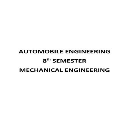 B tech mechanical automobile engineering | PDF