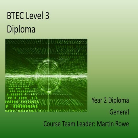 BTEC Level 3 Diploma | PPTX