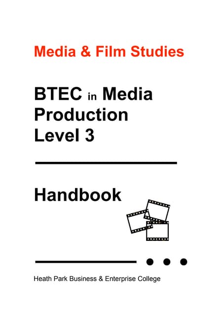 Btec creative media production introduction | PPT