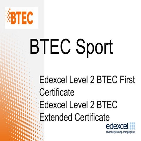 BTEC Sport - Spec | PPT