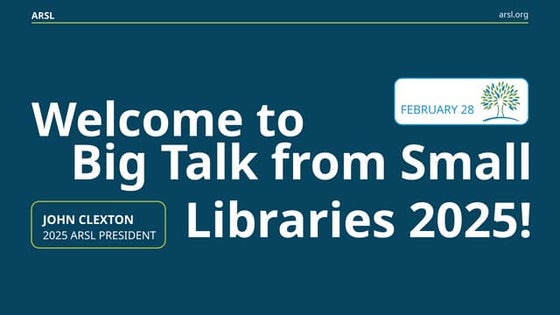Big Talk From Small Libraries 2024: Genrefying your Public Library | PPT