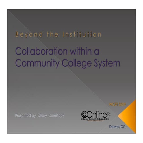 Collaboration within a Community College System | PPT | College ...