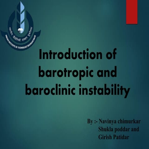 Introduction to barotropic and baroclinic instability | PDF