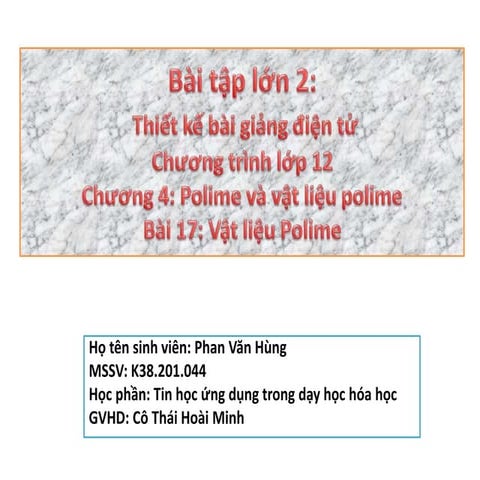 Btl2 vatlieupolime | PPTX