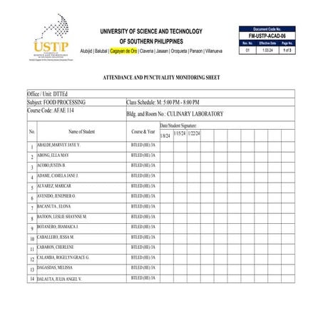 BTLED_HE 3A ATTENDANCE FINAL.docx3333333 | PPT