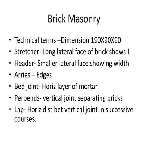 MASONRY STRUCTURES IN THE FIELD OF CIVIL ENGINEERING | PPTX