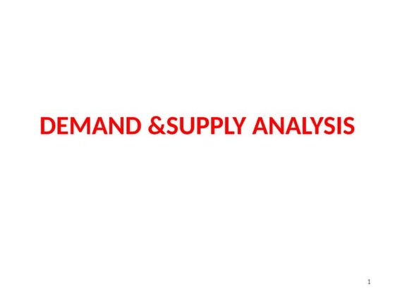Application of Demand and Supply | PPTX