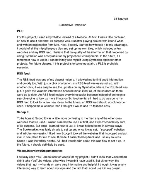 Summative Reflection | DOCX