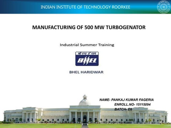 A presentation on turbogenerator and excitor | PPTX | Automotive