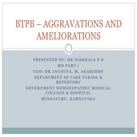 BTPB – AGGRAVATIONS AND AMELIORATIONS.pptx
