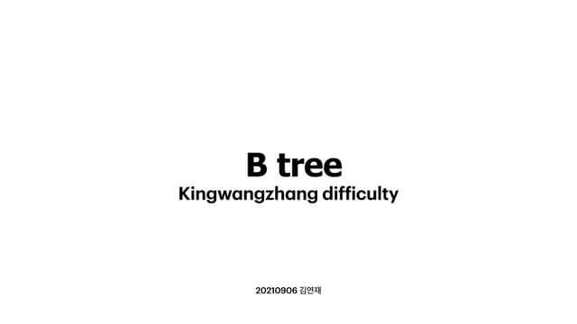 B Tree And Index Ppt