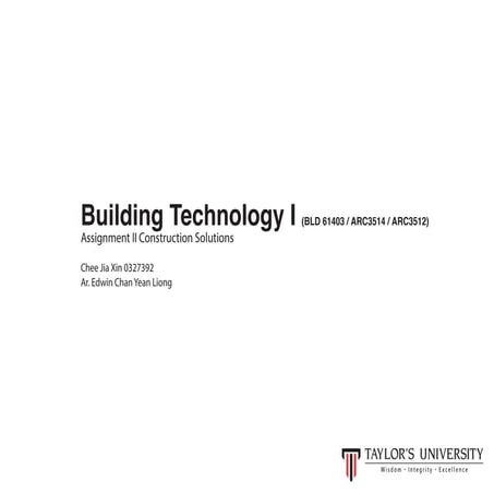 Building Technology Design Solution | PPT