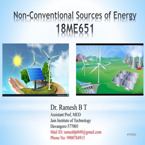 Module-1 Non Conventional Energy sources | PPT