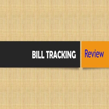 Information about bill tracking system in e office | PPTX