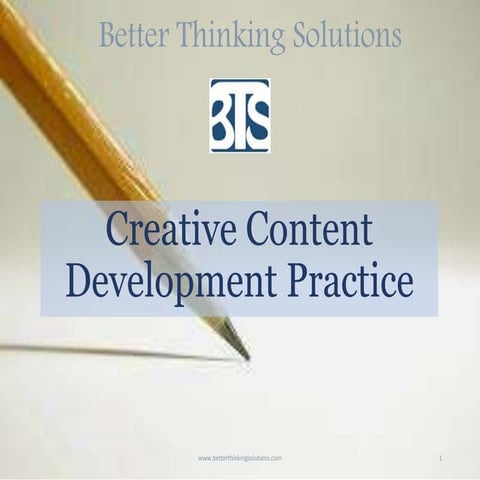 Better Thinking Solutions - Creative Content Development Value ...