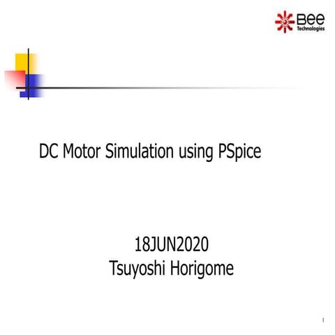 DC Motor Simulation using PSpice | PPT