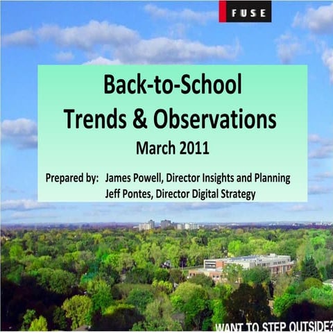 Back to School Trends and Observations 2011 | PPT