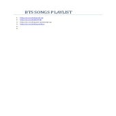 Bts songs playlist | DOCX