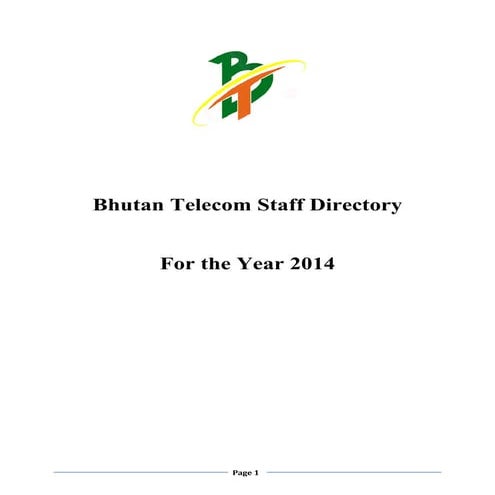 Bt staff directory for year 2014 | PDF