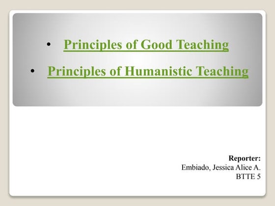 The humanistic approach | PPT | Educational Assessment | Education