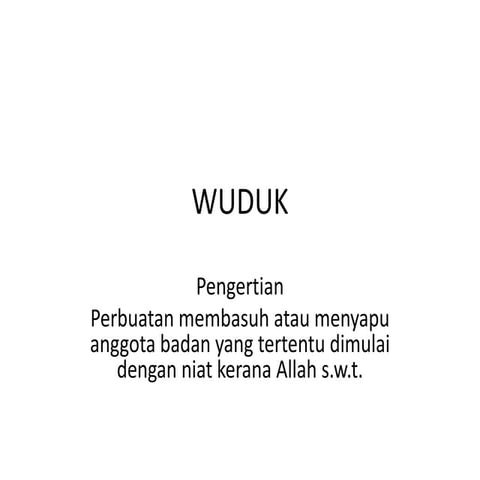 Btul wuduk | PPTX