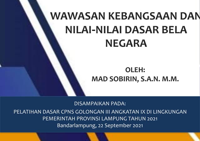 PPT - Mata Pelatihan Manajemen ASN Latsar CPNS | PPTX